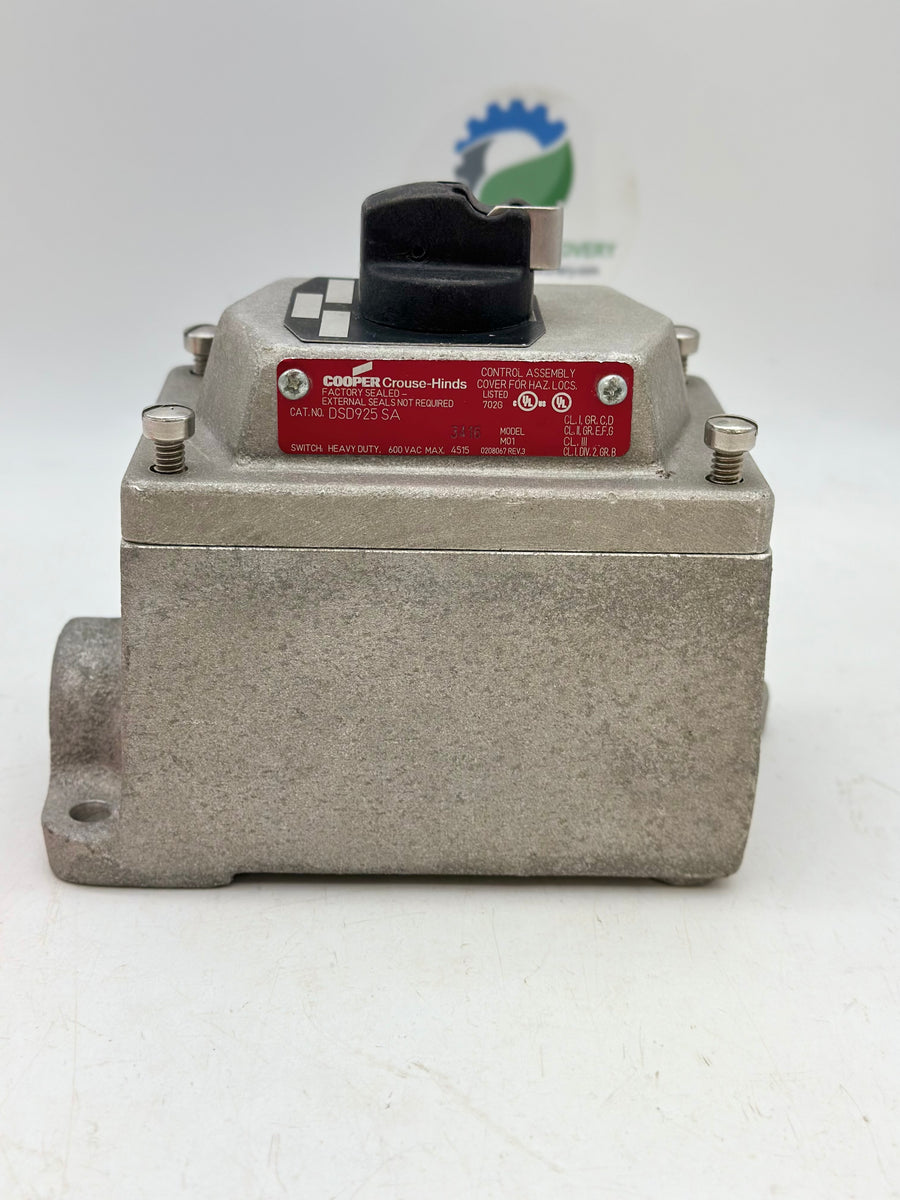 Eaton Crouse-Hinds DSD925-SA Ex. Proof Front Op. Select Switch w/ Body – Gulf Asset Recovery