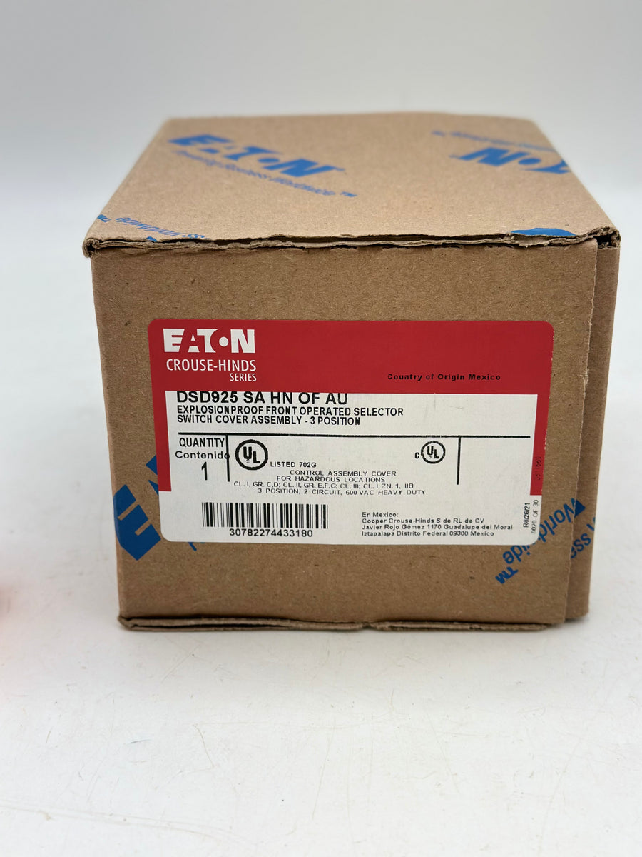 Eaton Crouse-Hinds DSD925-SA-HN-OF-AU Ex. Proof Front Op. Selector (Ne – Gulf Asset Recovery