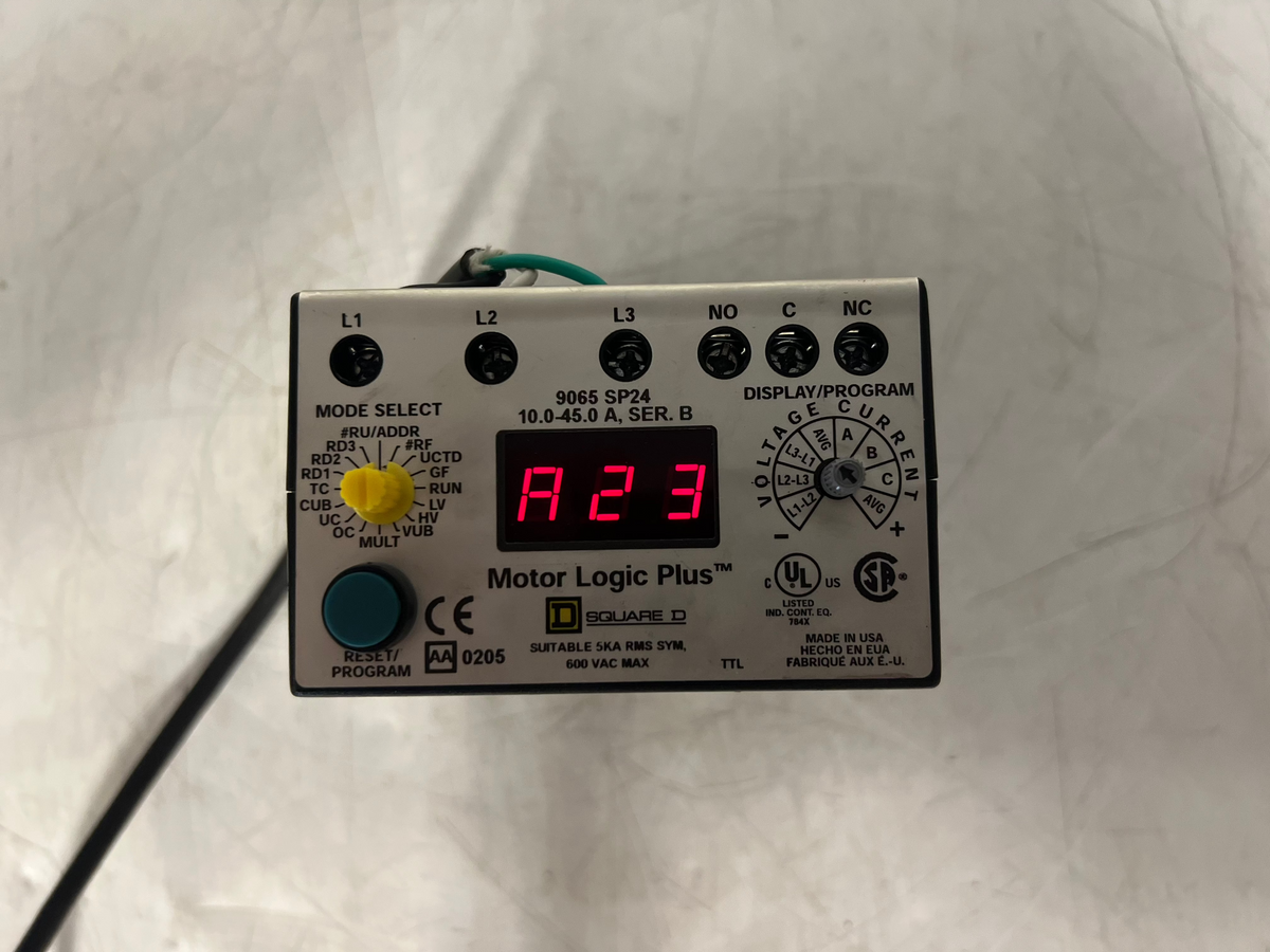 Square D 9065SP24 Motor Logic Plus Solid State Overload Relay, 10-45 A ...