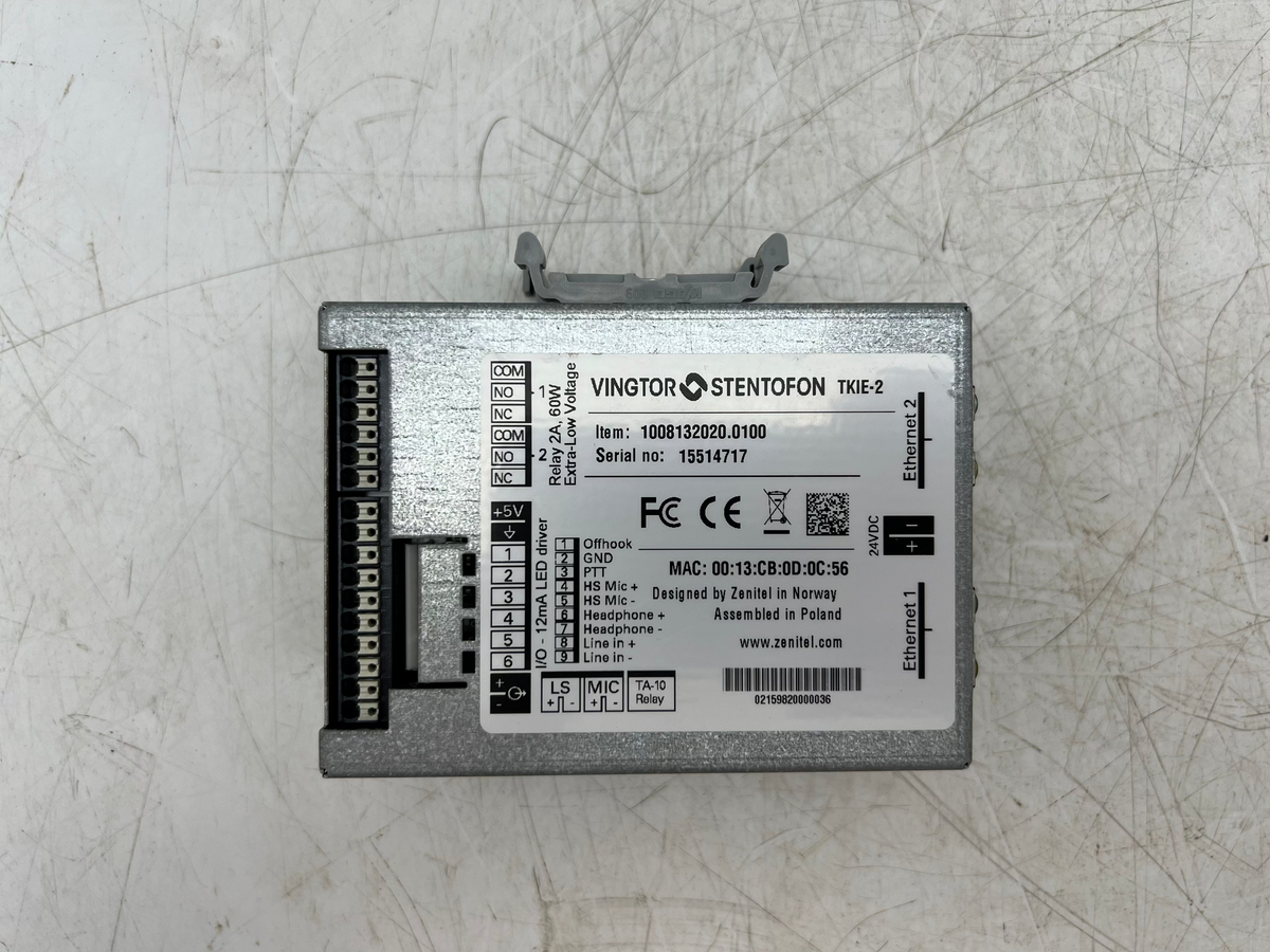Zenitel Vingtor Stentofon 1008132020 TKIE-2 Turbine Extended Module (U ...