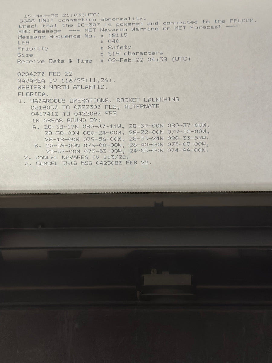 Furuno PP-520 GMDSS Printer Unit (Used) – Gulf Asset Recovery