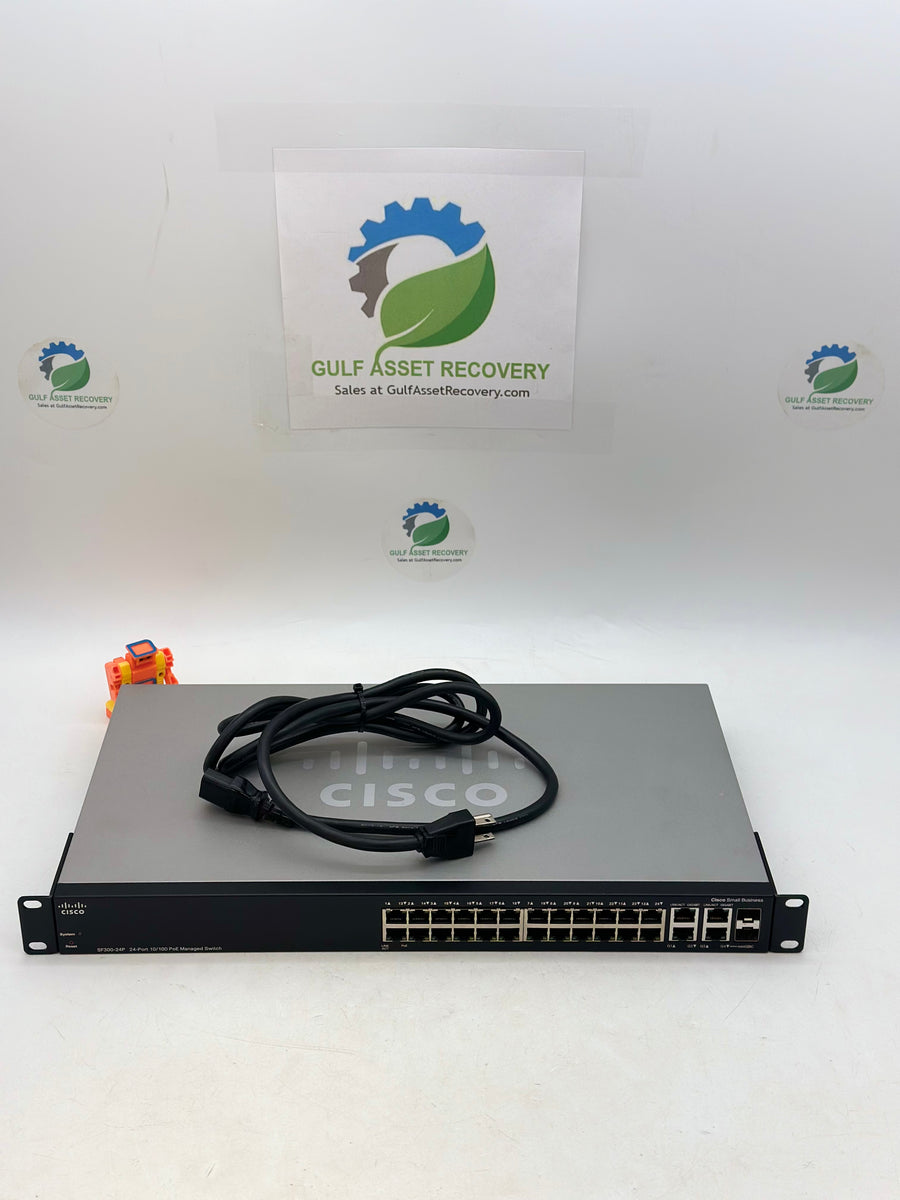 Cisco SF300-24P 24-Port 10/100 PoE Managed Switch w/ Pwr Cord (Used ...