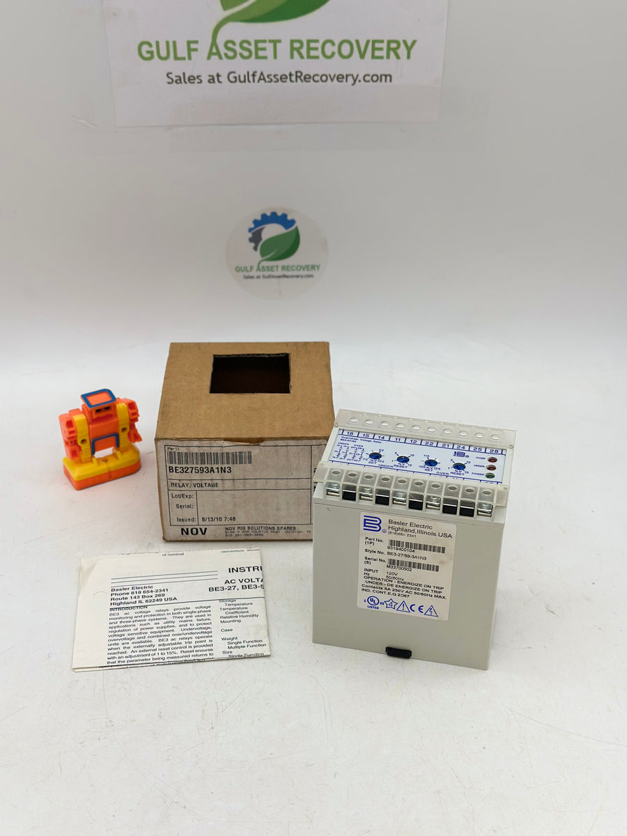Basler Electric 9319400104 BE3-27/59-3A1N3 Over/Under Voltage Relay (O ...