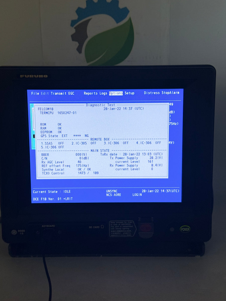Furuno IC-218 Felcom 18 Inmarsat-C Mobile Earth Station w/ Mount Brack ...