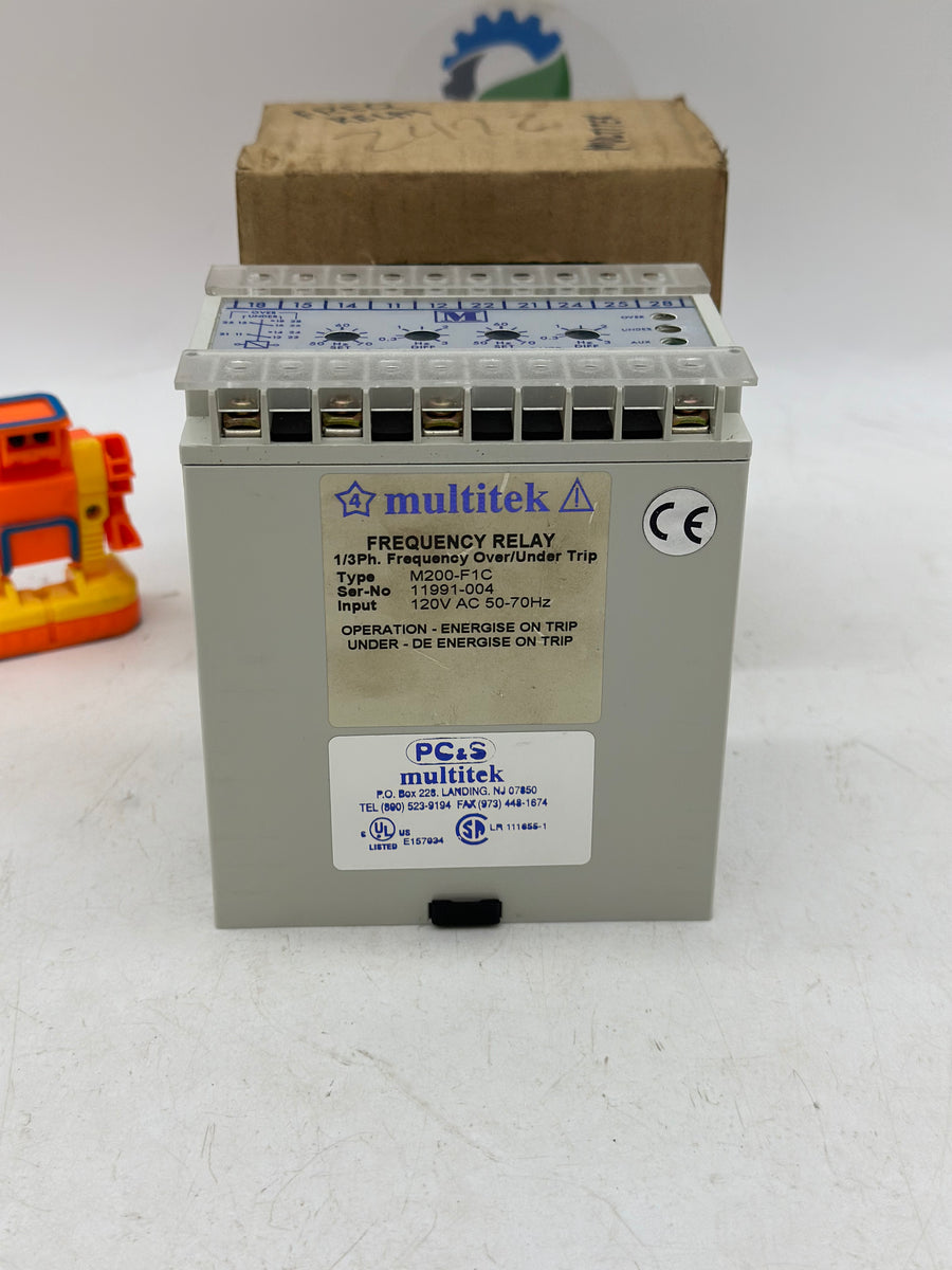 Multitek M200-F1C 1/3Ph Frequency Over/Under Trip Relay (Open Box ...