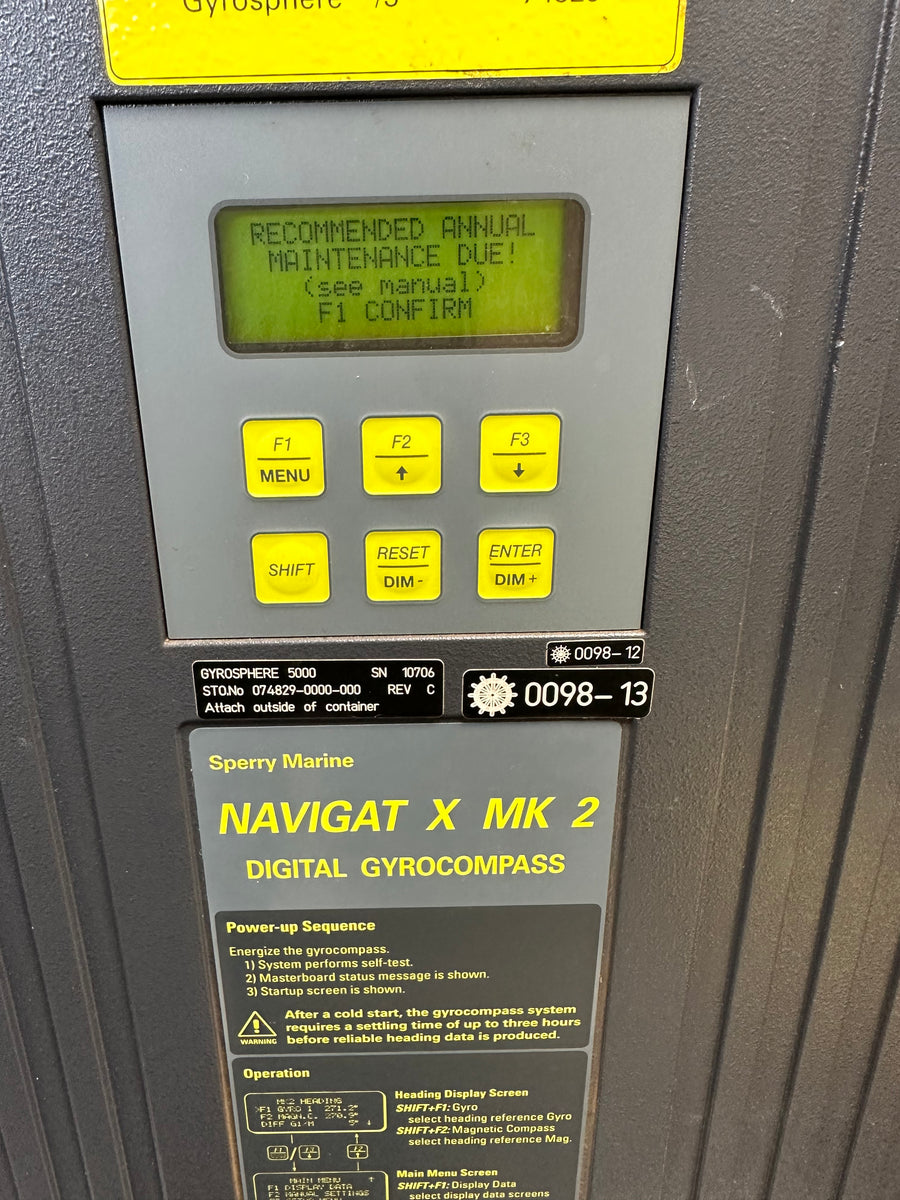 Sperry Marine Navigat X MK 2 Digital Gyro Compass w/ Sensitive Element ...