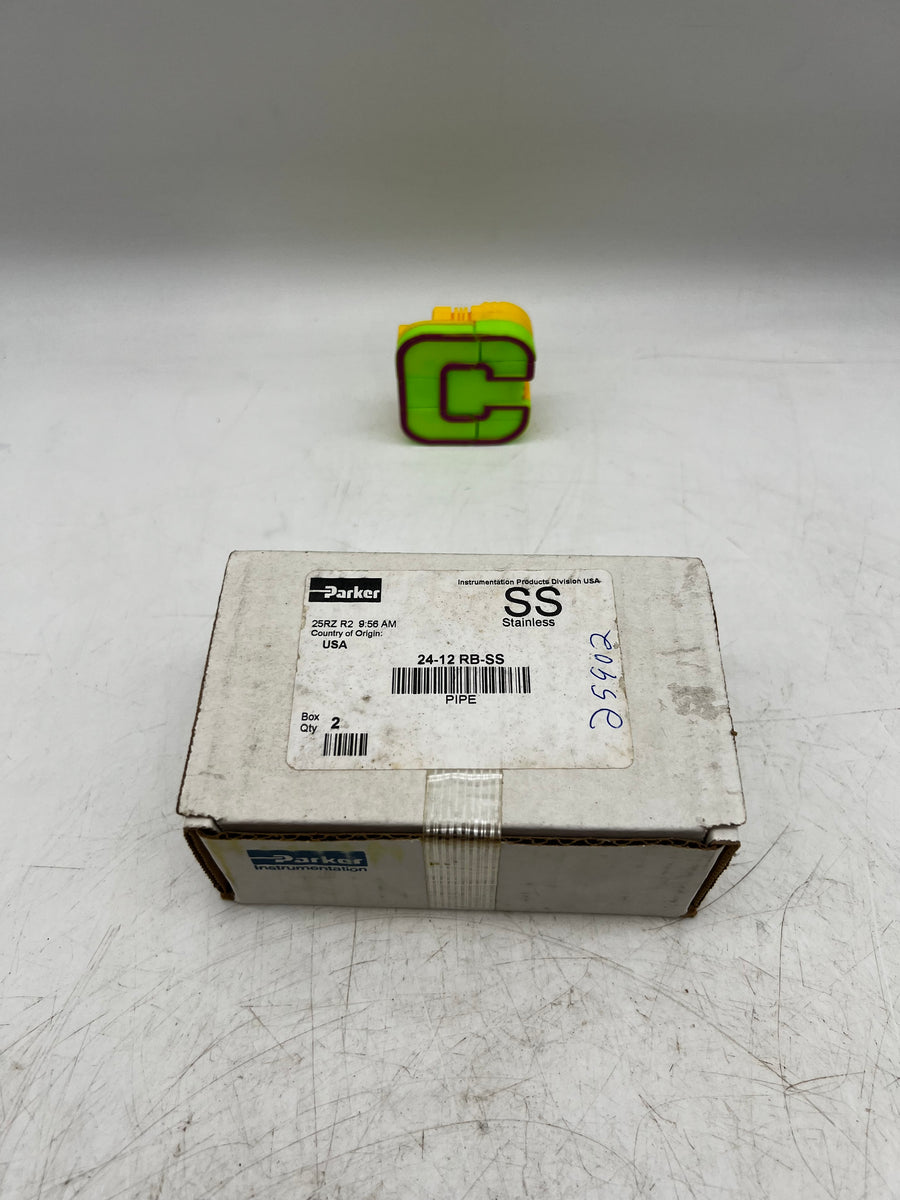 Parker 24-12-RB-SS Pipe Reducing Bushing, 1-1/2" x 3/4" NPT *Box of (2 ...