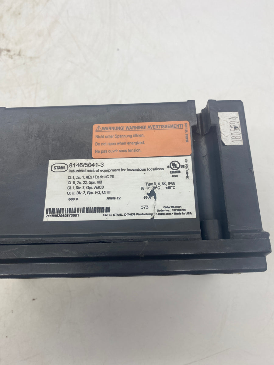 Stahl 8146/5041-3 Terminal Box For Haz Locations *Lot of (2)* (No Box ...