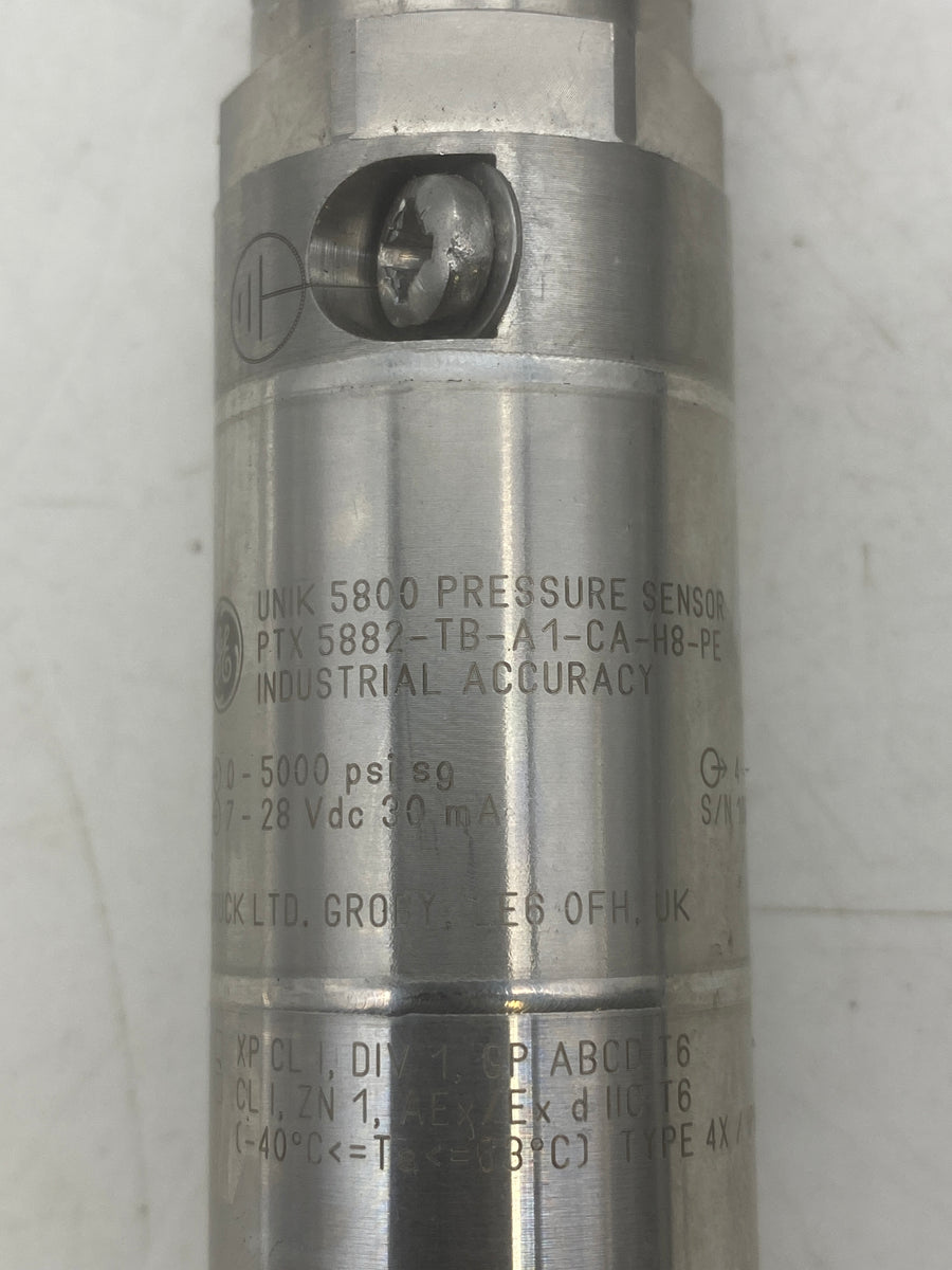 GE PTX5882-TB-A1-CA-H8-PE UNIK 5800 Pressure Sensor 0-5000 PSI Sg (No ...