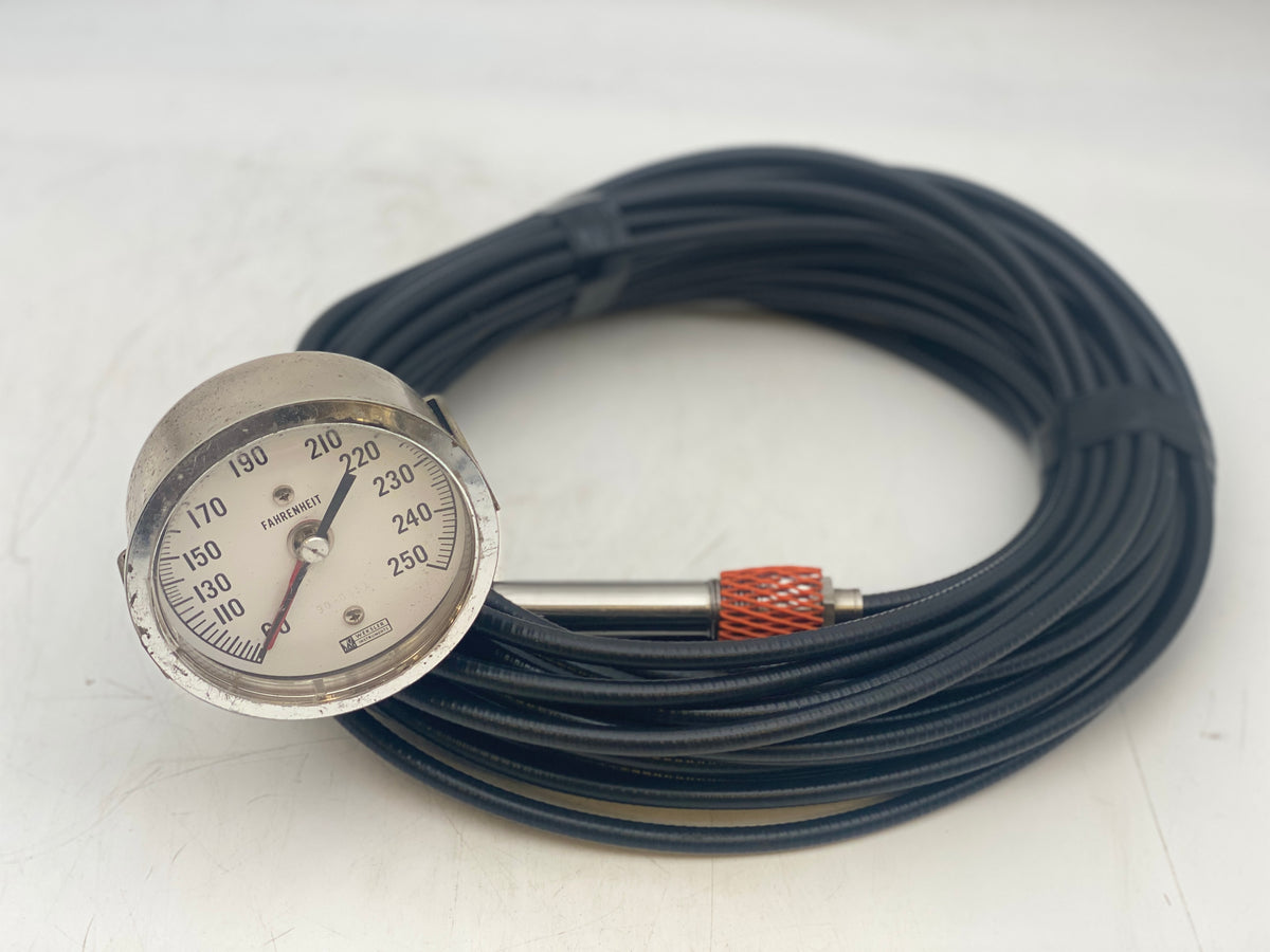 Weksler Instruments 90-05613 MV2-2-35-3 Temperature Gauge 0-250F 80ft ...