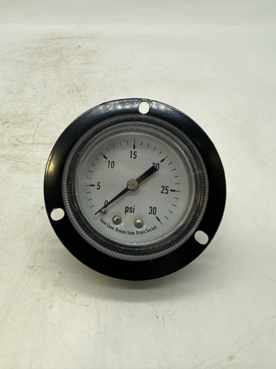 Grainger 4UA52B Pressure Gauge 0-30 PSI 2" 1/4"NPT Panel Mount *Lot of ...