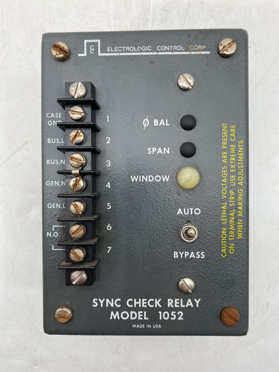 Russelectric Inc. 1052-U2 Model 1052 Sync Check Relay, 120VAC (Used ...