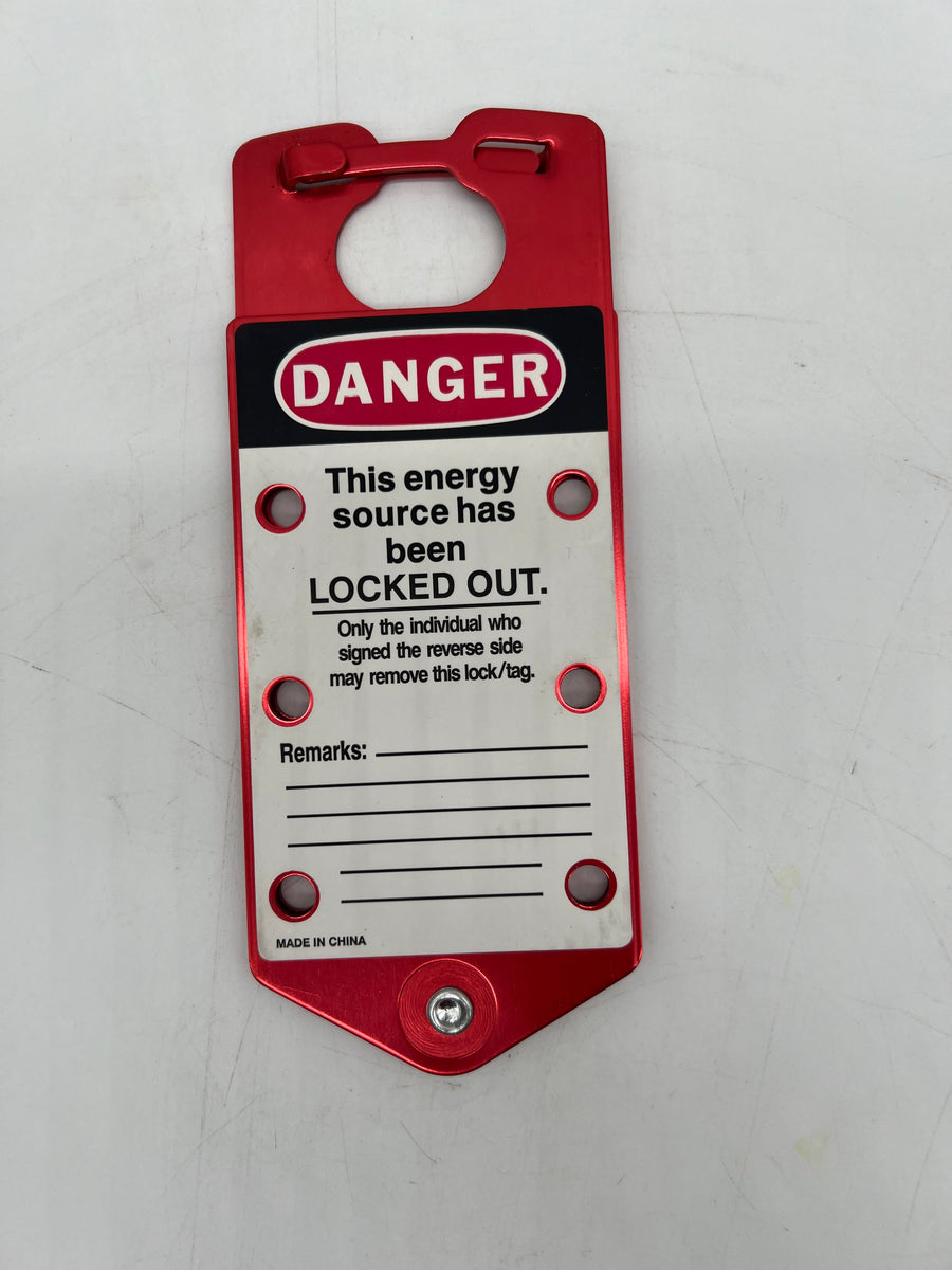 Brady 22075-R Alum Labeled Lockout Hasp, 1.5" Open Size 6 Padlocks *Bo ...