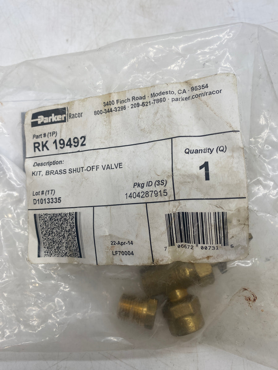 Parker Racor RK 19492 Brass Marine Fuel Filter Drain Shut Off Valve 1 ...