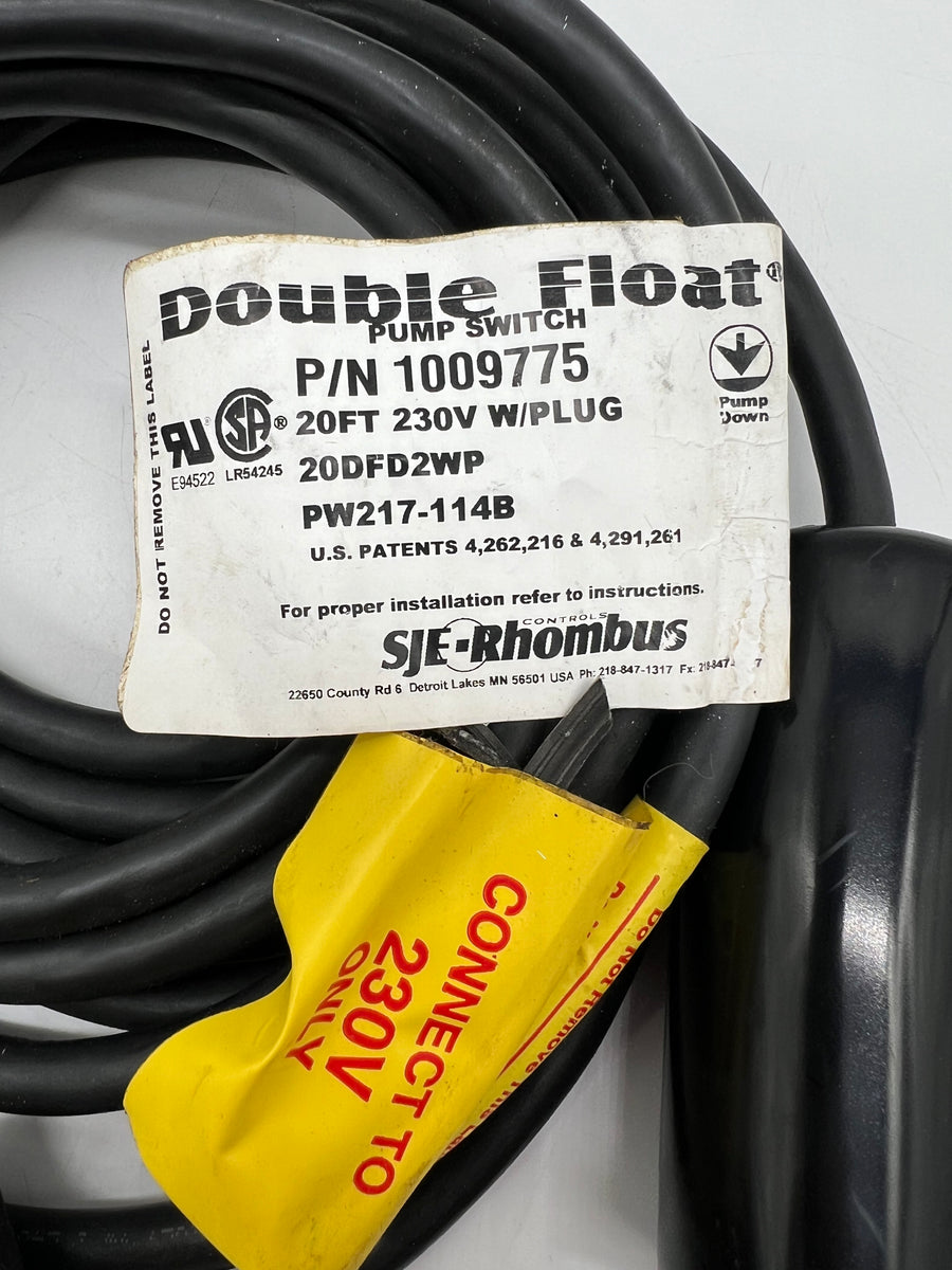 SJE-Rhombus 1009775 20DFD2WP Double Float Pump Switch, 20FT w/ Plug (U ...