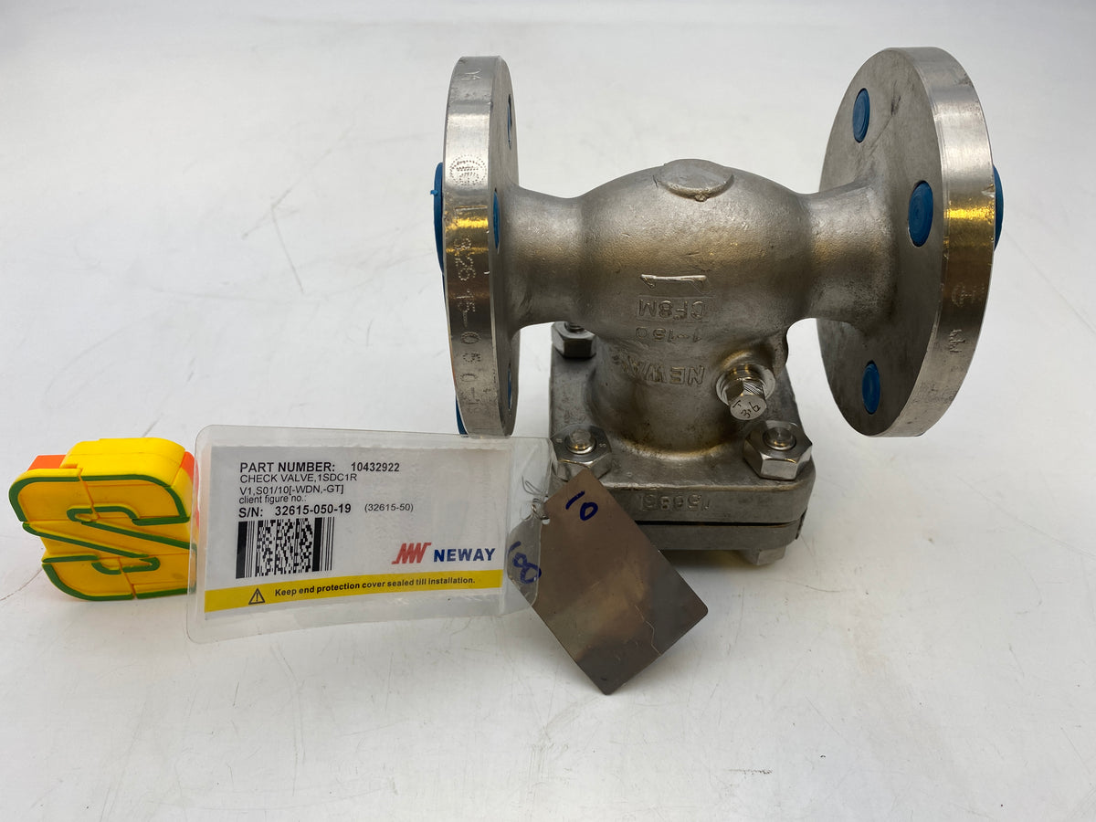 Neway 10432922 1SDC1R Check Valve, 1" Raised Face Flange, CF8M, 150LB ...