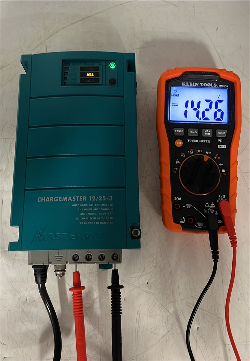 Mastervolt 44010250 ChargeMaster 12/25-3 Battery Charger, Out: 24VDC 2 ...