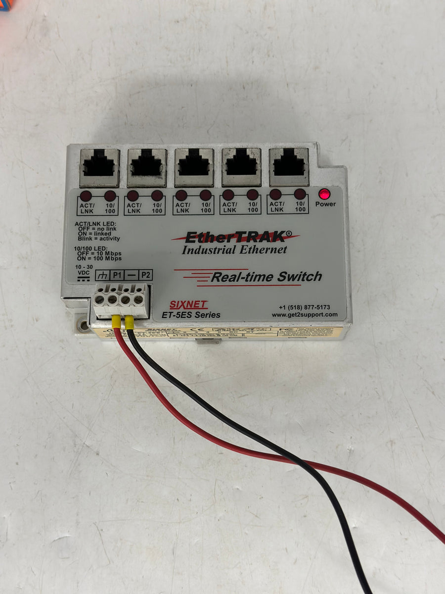 Sixnet ET-5ES-1 EtherTRAK Industrial Ethernet Real-Time Switch (Used ...