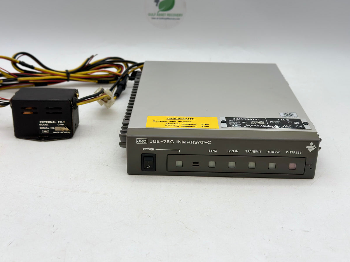 JRC JUE-75C Inmarsat-C Mini-C Mobile Terminal w/ CFR-118A External Fil ...