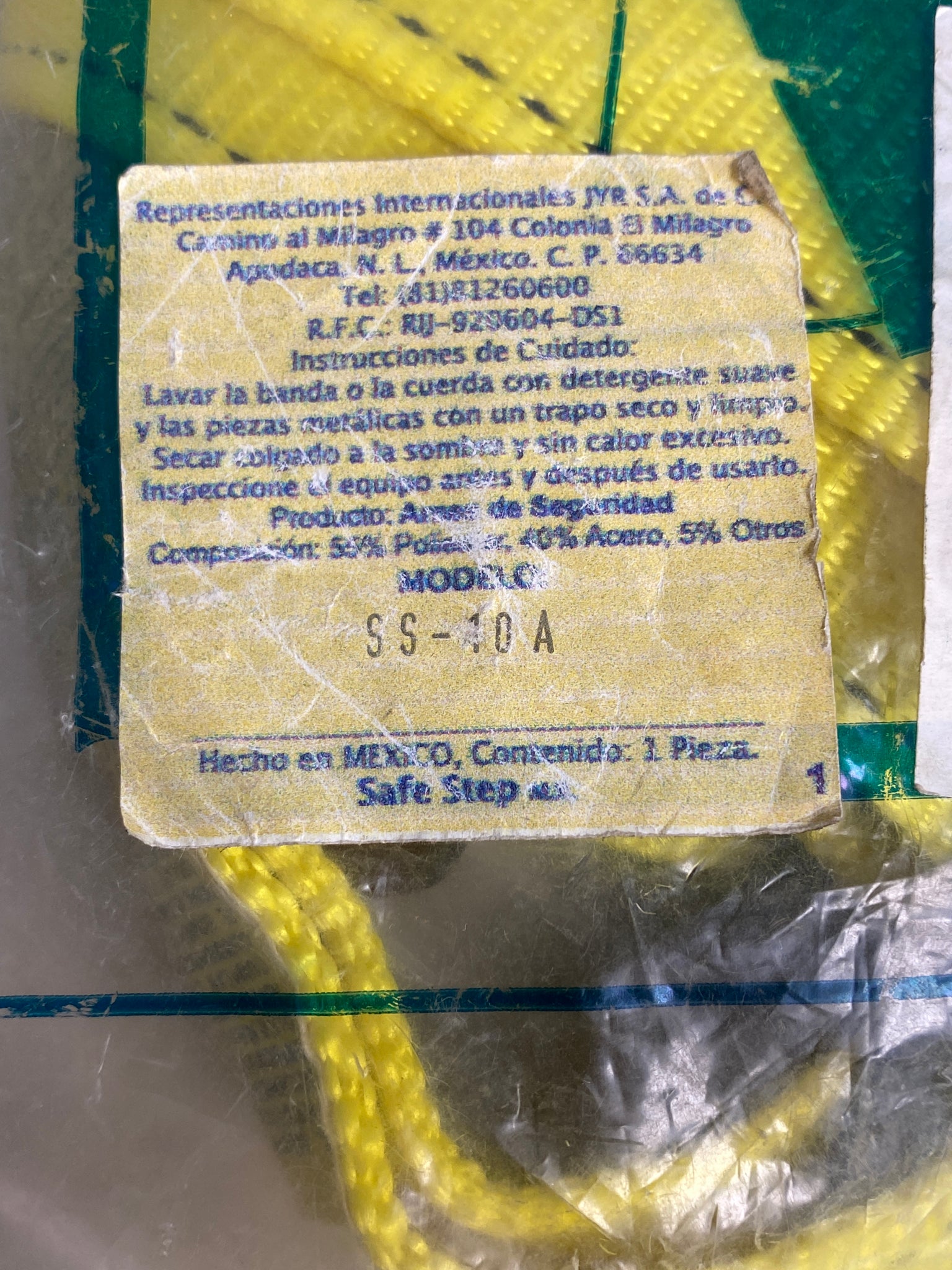 JYRSA Safety Harness SS-10A, Mod. 55.10A, Large (New) – Gulf Asset Recovery