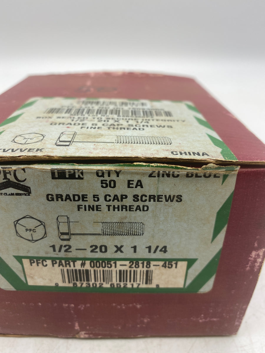 1/2-20 X 1 1/4" Fine Thread Cap Screws and Nuts *Box of (50)* (Open Bo ...