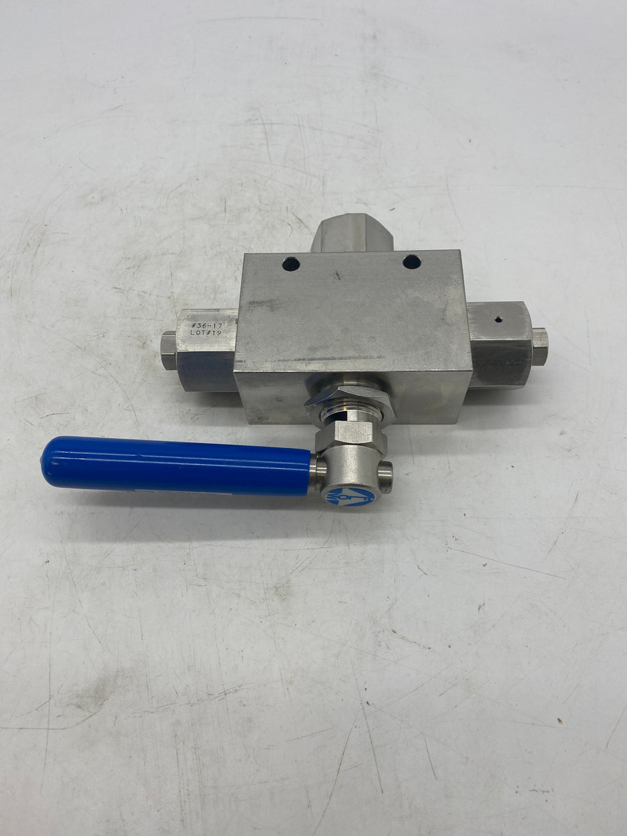 Butech 3K206, 3-Way Trunnion Valve, 3/8" M/P Connection, 20,000 PSI (N ...
