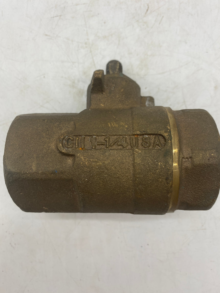 1-1/4" Bronze Ball Valve, 600 WOG, 600 CWP, No Handle, *Lot of (5)* (N ...