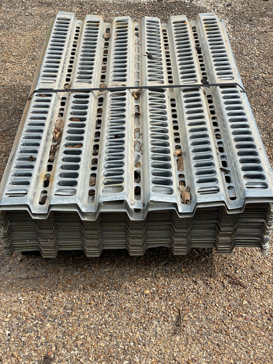 Corrugated Steel Perforated Decking, 36" W x 60" D, *Lot of (64) Sheet ...