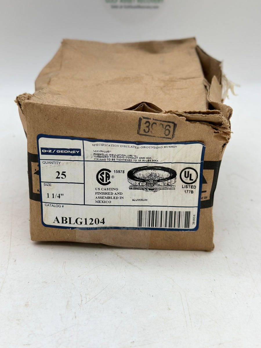 O-Z/Gedney ABLG-1204 Insul. Grounding Bushing, 1-1/4” *Box of (22)* (O ...