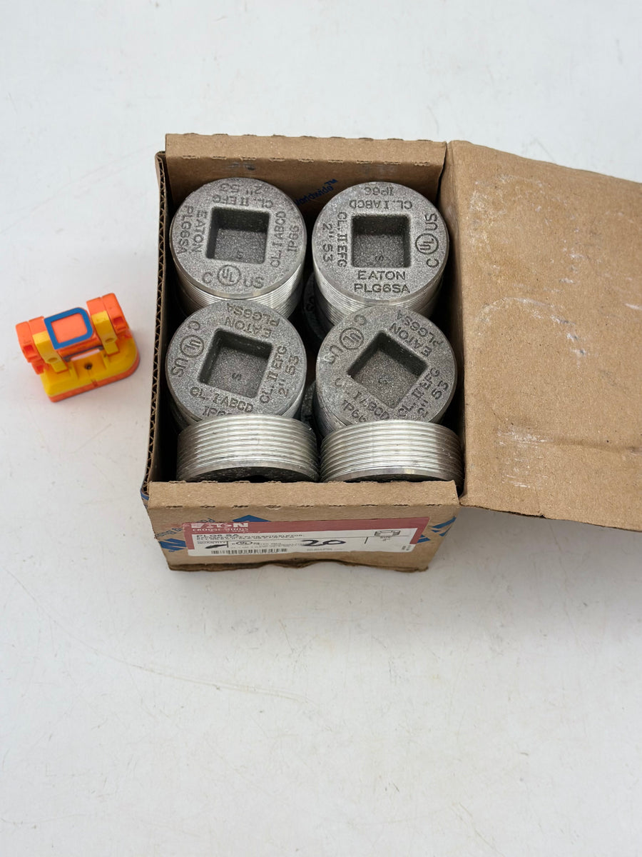 Eaton Crouse-Hinds PLG6-SA Recessed Pipe Plug, 2" *Box of (20)* (Open ...