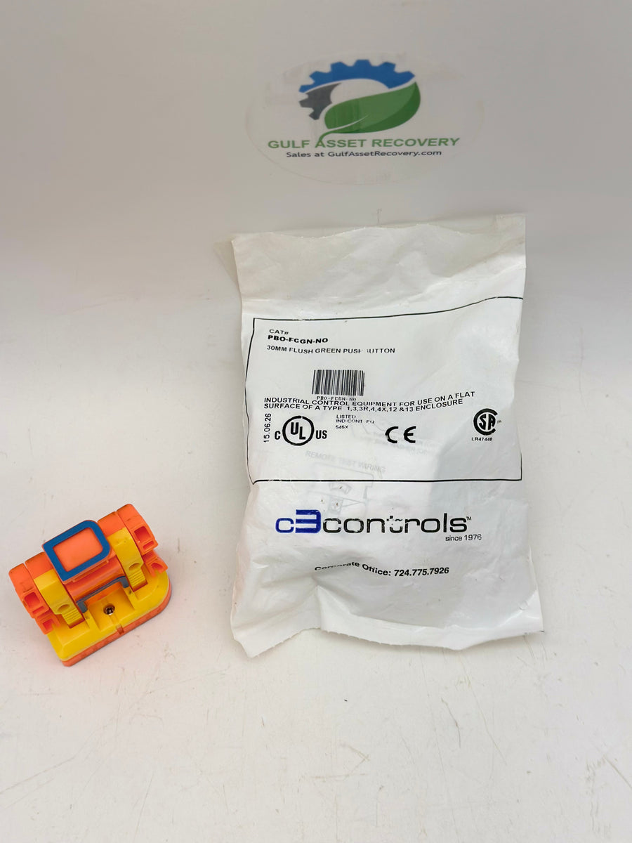 C3 Controls PBO-FCGN-NO 30mm Flush Green Pushbutton *Lot of (7)* (New ...