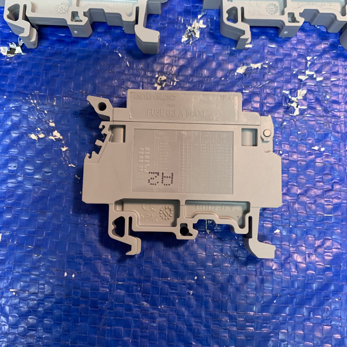 ABB Entrelec M4/8S Fuse Holder Terminal Block, 6.3A Max, *Lot of (5) B ...