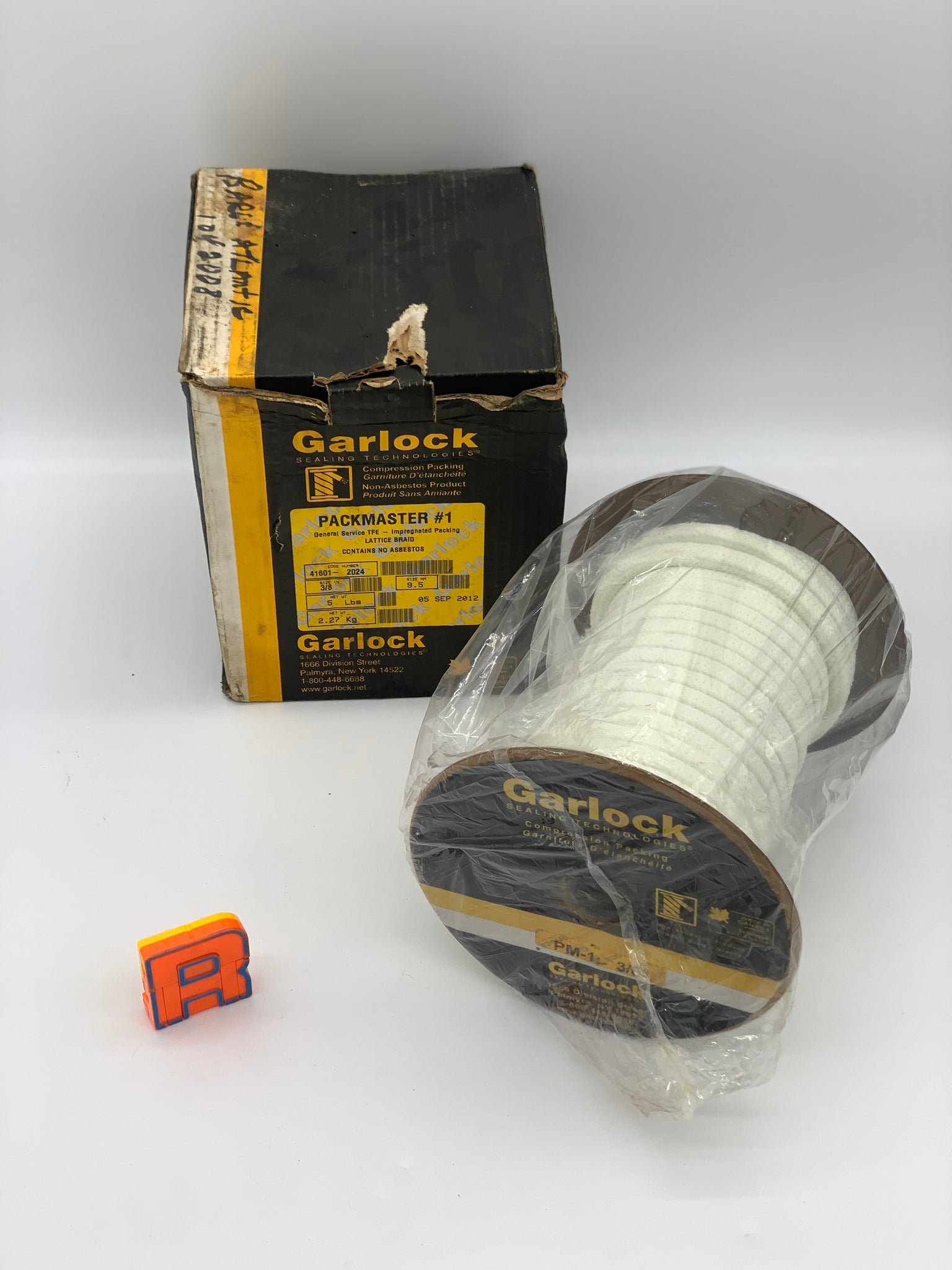 Garlock 41601-FT16-10 PTFE Pump Packing - 10ft Square Rope For ...