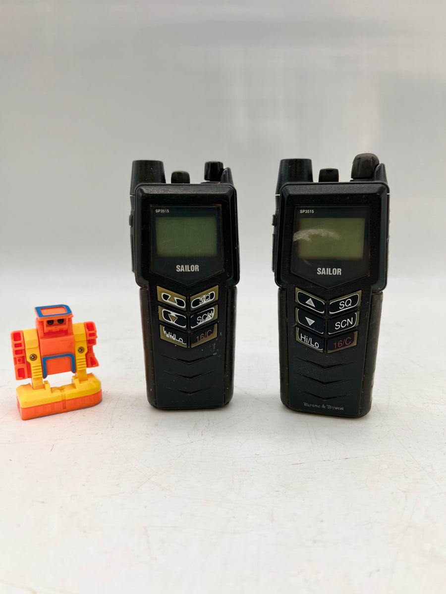 Sailor 623515A SP3515 Potable VHF Radio w/ B3502 Battery *Lot of (2 ...