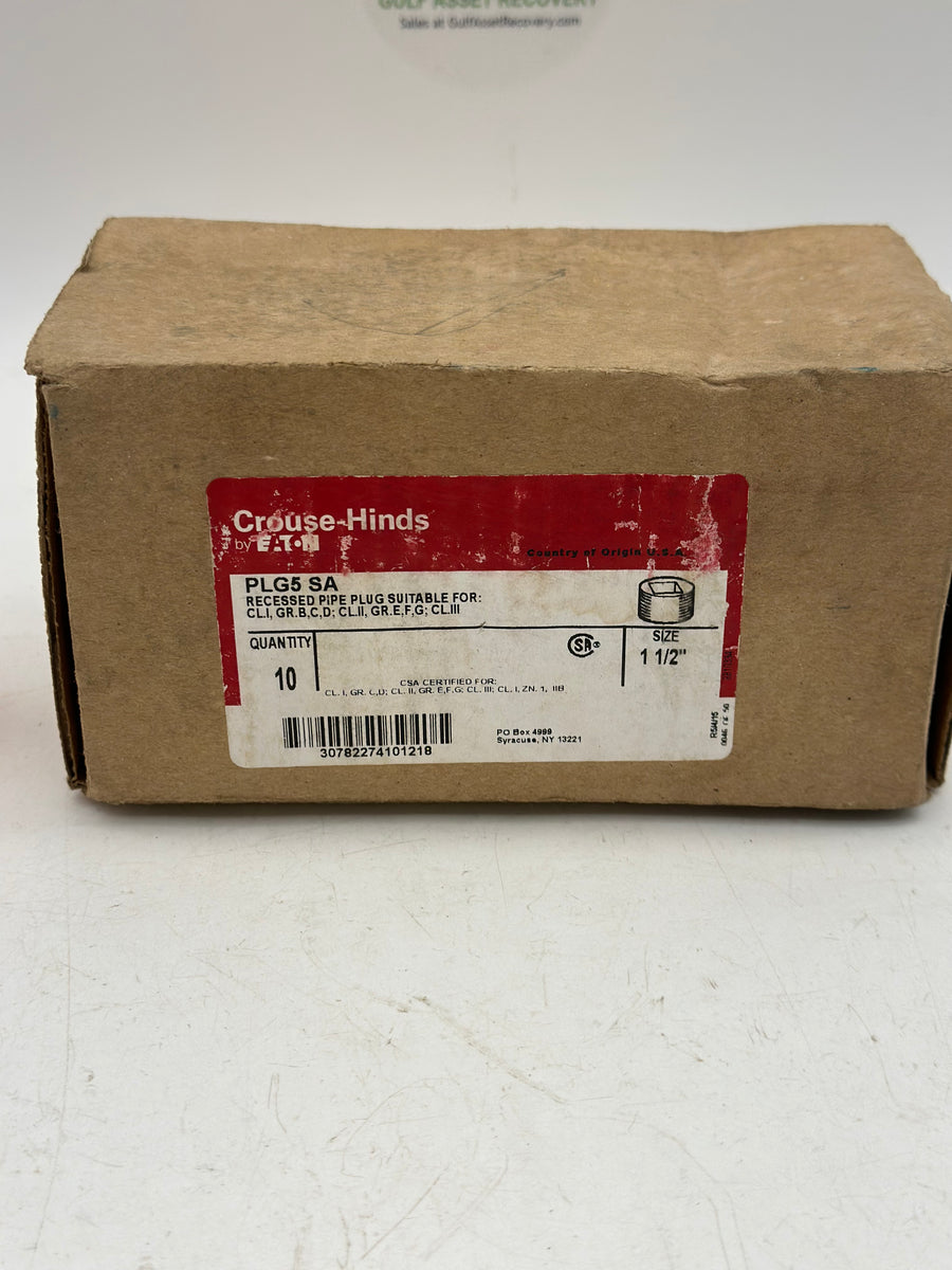 Eaton Crouse-Hinds PLG5-SA Recessed Pipe Plug, 1-1/2" *Box of (22)* (O ...