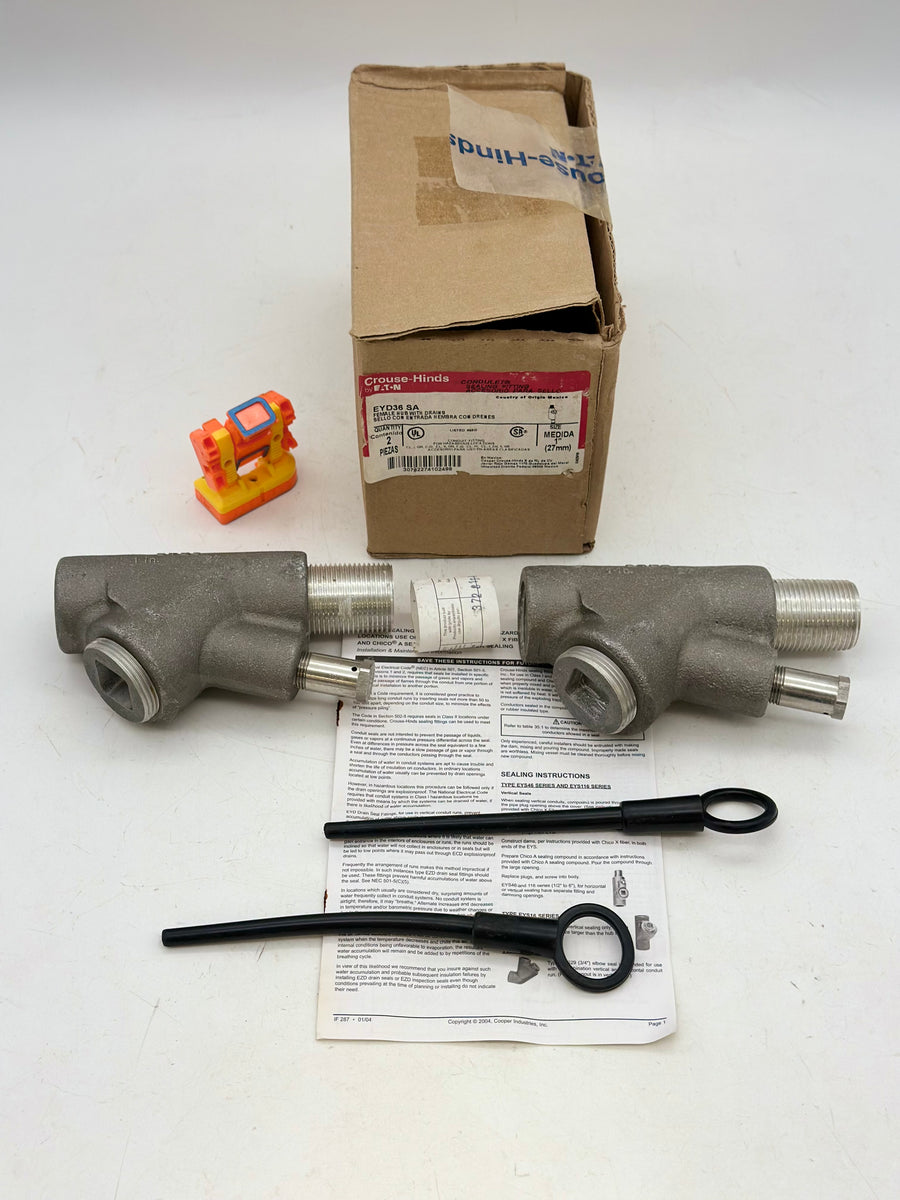 Eaton Crouse-Hinds EYD36-SA Condulet Sealing Fitting, 1" *Box of (2 ...