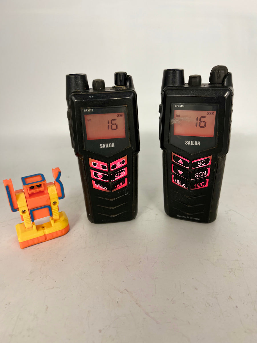Sailor 623515A SP3515 Potable VHF Radio w/ B3502 Battery *Lot of (2 ...